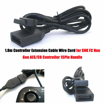 1.8m Extension Cable Wire Cord for SNK FC Neo Geo AES/CD Controller ...