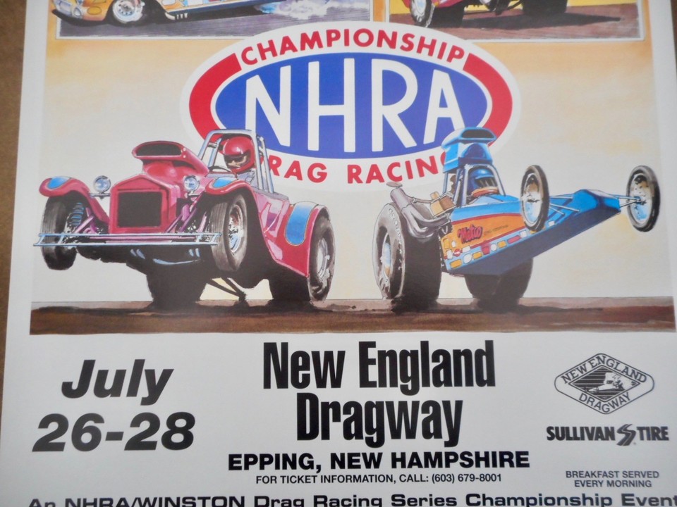 ORIGINAL HEAVY STOCK DRAG RACING POSTER 1990'S - 18 INCHES BY 13 INCHES ...