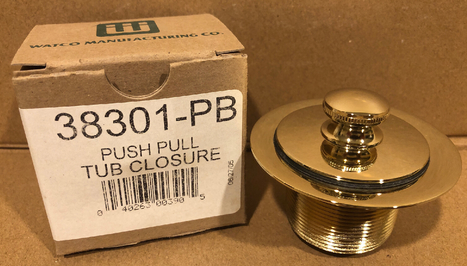 Watco Push Pull Tub Closure 38301 POLISHED BRASS TUB Drain Brass | eBay