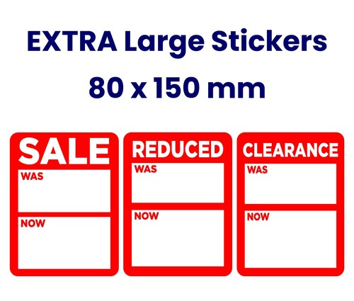 Extra Large Retail Price Stickers SALE / REDUCED / CLEARANCE Tags ...