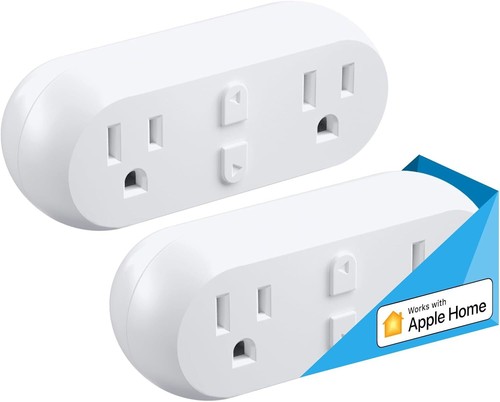 WiFi Dual Smart Plug, 15A 2-in-1 Outlet, Support Standard Size | eBay