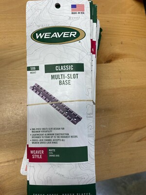 Weaver, 48347.One-Piece Multi-Slot Base, Black, Fits Savage Axis MADE ...