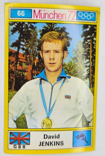 1972 Panini Munich Olympics #66 Sprinter DAVID JENKINS (Great Britian ...