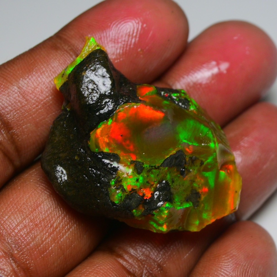 Large Opal Rough 88.70 Carat Natural Ethiopian Oil Opal Raw, Fire Opal ...