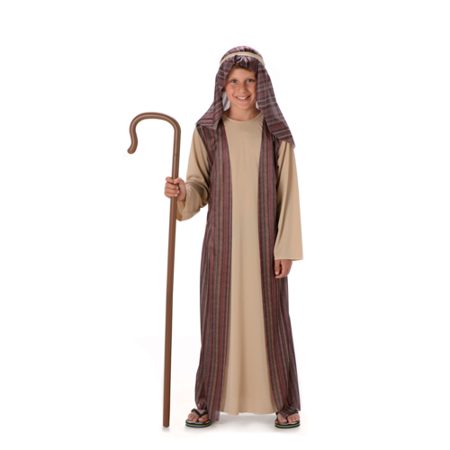 Boy Brown Shepherd Costume Nativity Christmas Kids Fancy Dress Child ...