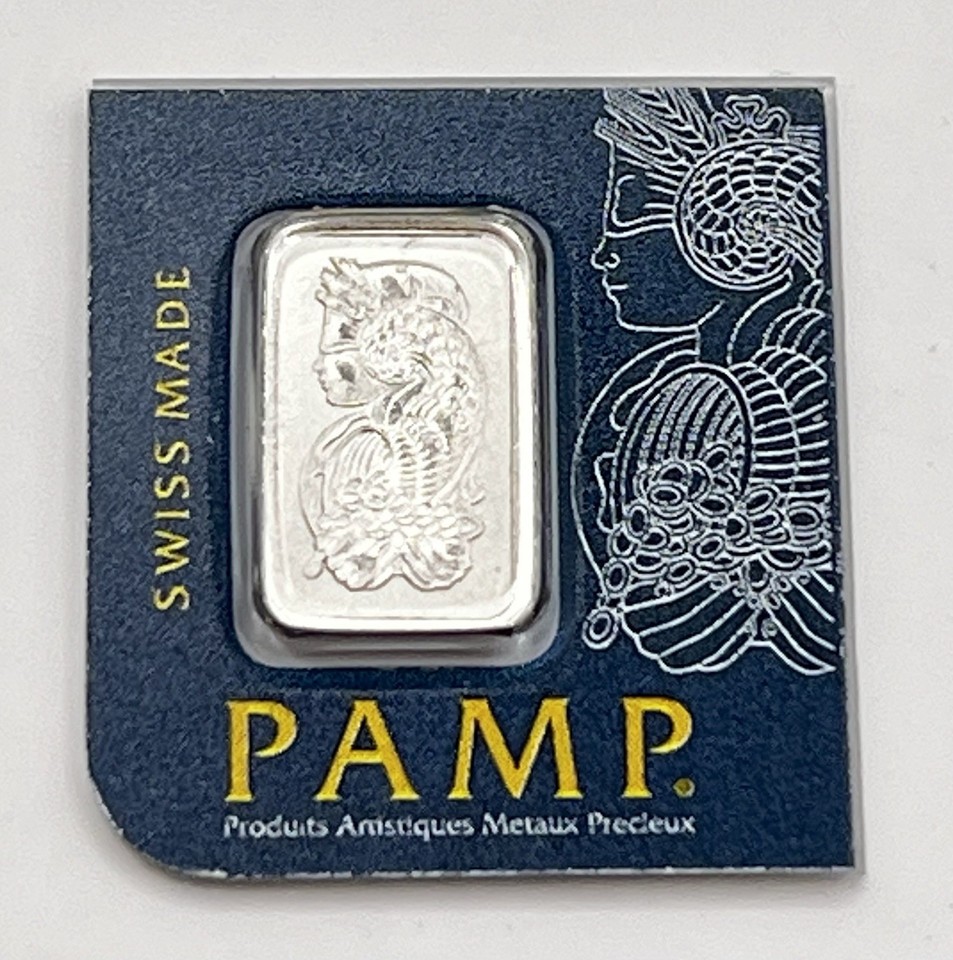 4 Pamp 1 Gram .9995 Platinum Bars .0321APW ea Carded Assay Swiss Made ...