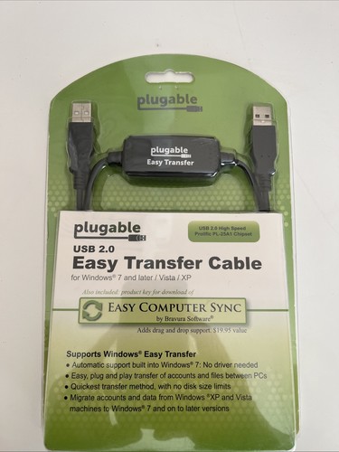Plugable USB 2.0 Easy Transfer Cable USB-EASY-TRAN | eBay