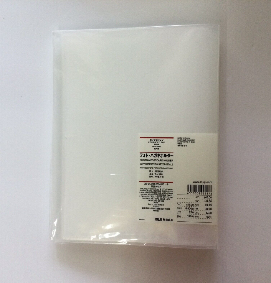 MUJI Photo&Postcard Holder album 4 × 6 in (127×178cm)size compatible ...