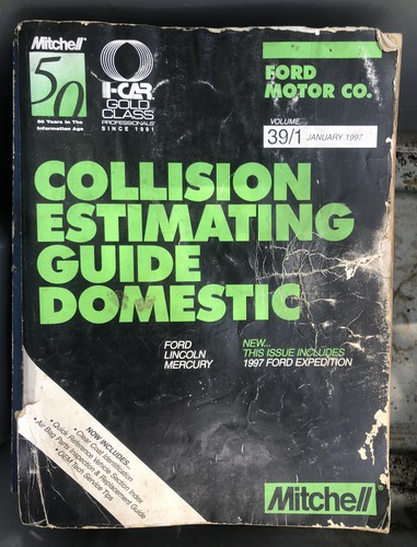 1997 Mitchell Collision Estimating Guide Domestic Ford Lincoln Mercury ...