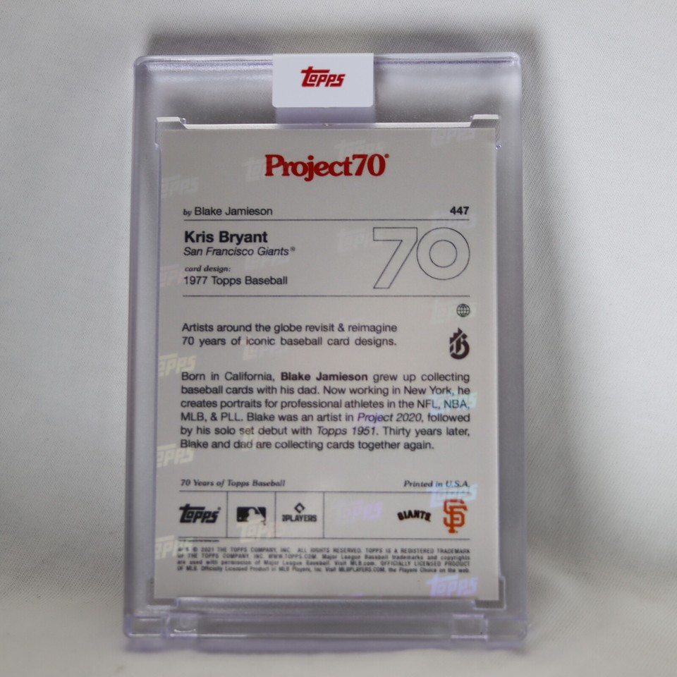 Kris Bryant 447 2021 Topps Project 70 by Blake Jamieson (1977) - PR ...
