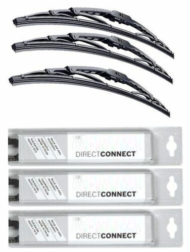 BOSCH DIRECT-CONNECT FRONT LEFT AND RIGHT + REAR WIPER BLADES 24"/22 ...