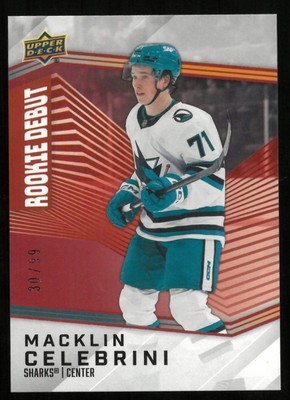 2024-25 Upper Deck Rookie Debut Macklin Celebrini RC Rookie /99 SP | eBay
