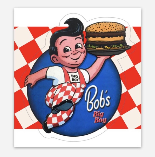 Bob’s Big Boy Car Hop Vintage Custom Kiss Cut Sticker For Fridge ...