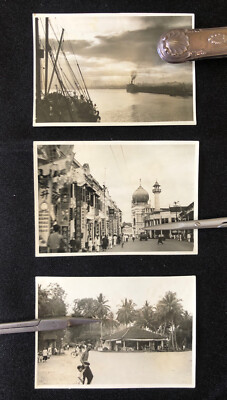 Vintage 1930s Singapore Historic Original Photos Lot of 3 Street Scene ...