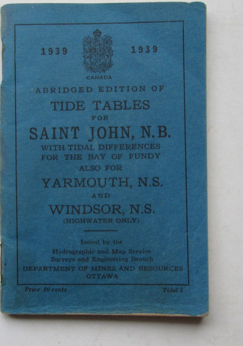 Saint John Tide Chart