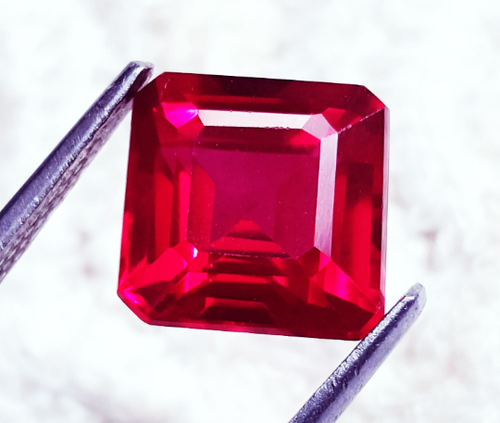 Natural Red Ruby 7.65 Ct Loose Gemstone Octagon Shape With Certificate ...