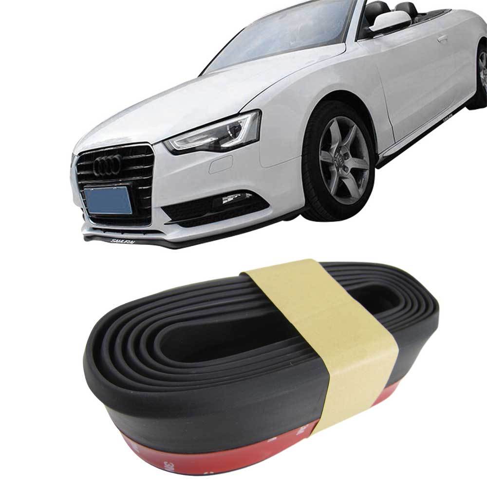 Front Spoiler + Side Skirts + Rear Spoiler Lip Rubber Black Many ...