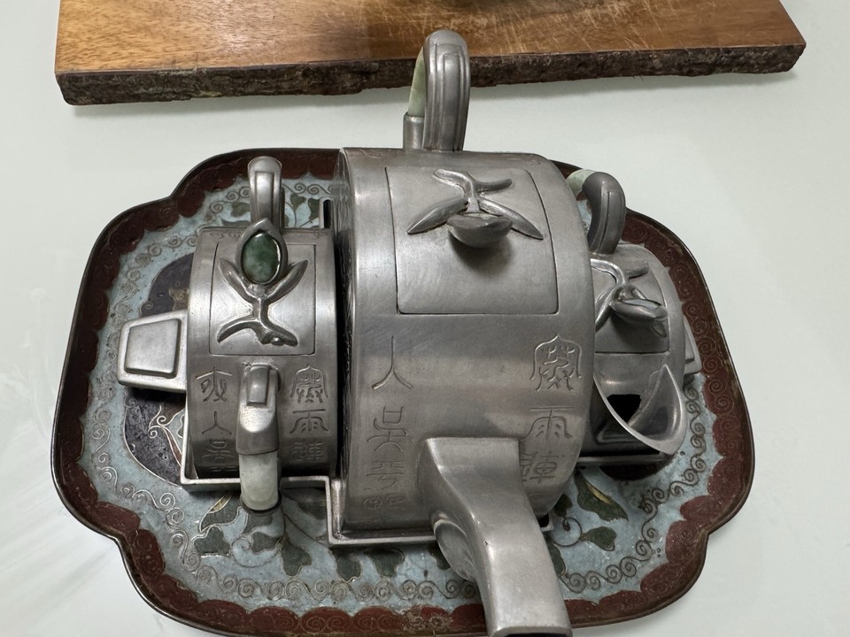 Antique Chinese Pewter Tea Set ( Very Rare And Unique) | eBay