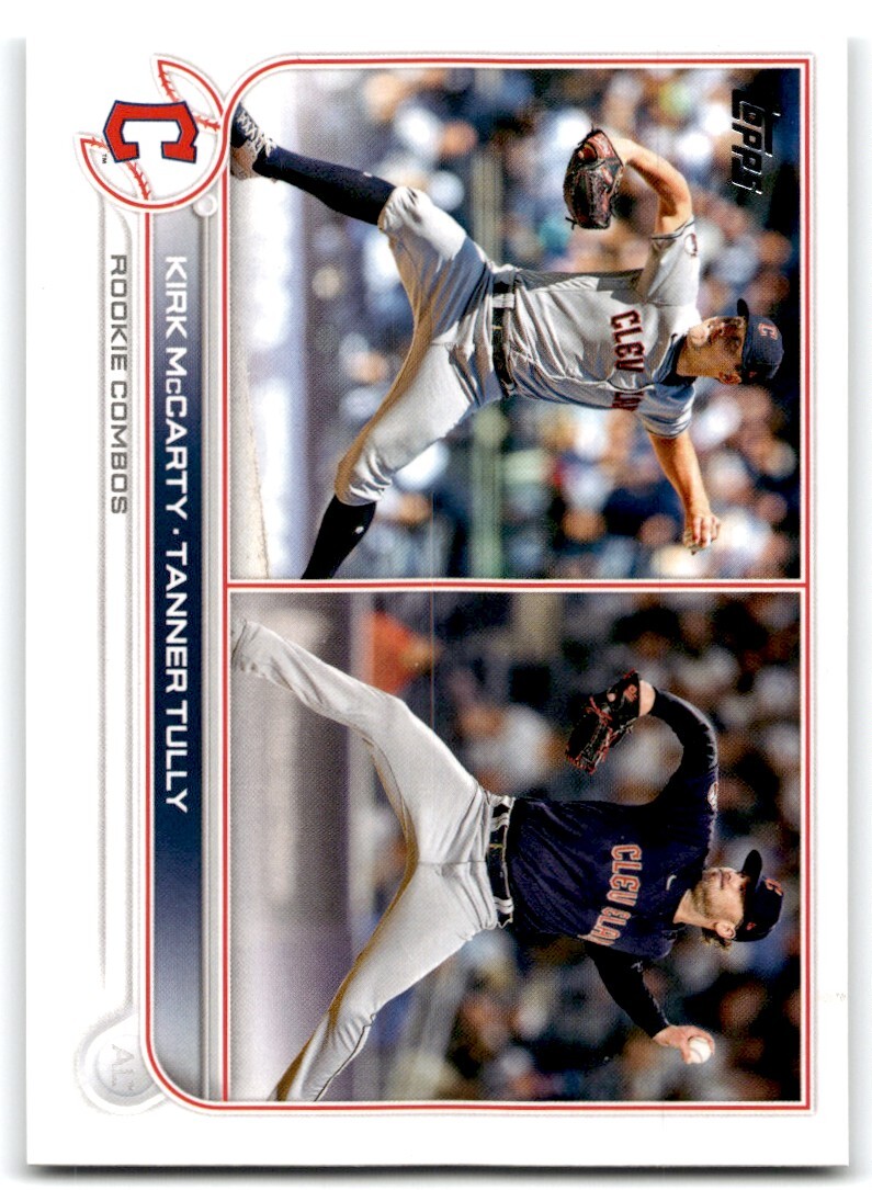 2022 TOPPS UPDATE KIRK MCCARTY/TANNER TULLY RC CLEVELAND GUARDIANS # ...