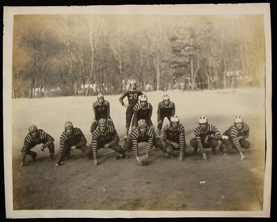 1920's Football Team 8" x 10" Photo in Full Uniform, Striped Jerseys ...
