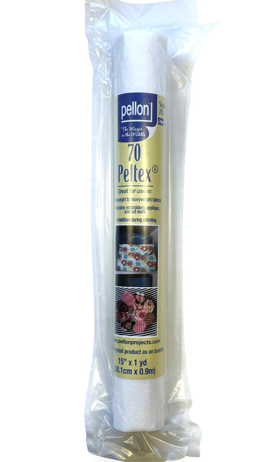 Pellon 70 Peltex Ultra-Firm Sew-In Stabilizer-15"X1 Yard 2-Pack for ...