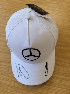 Lewis Hamilton George Russell Signed Cap Mercedes 2022 Autograph Rare ...
