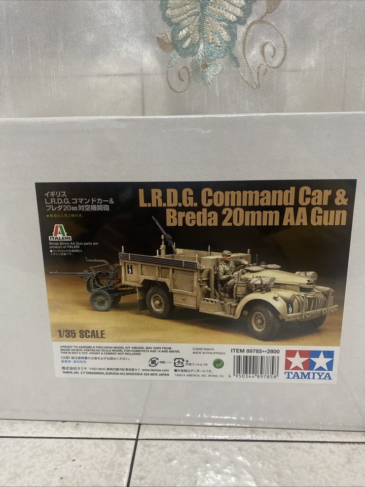 TAMIYA ITALERI 1/35 LRDG COMMAND CAR & BREDA 20mm AA GUN #89785 factory ...