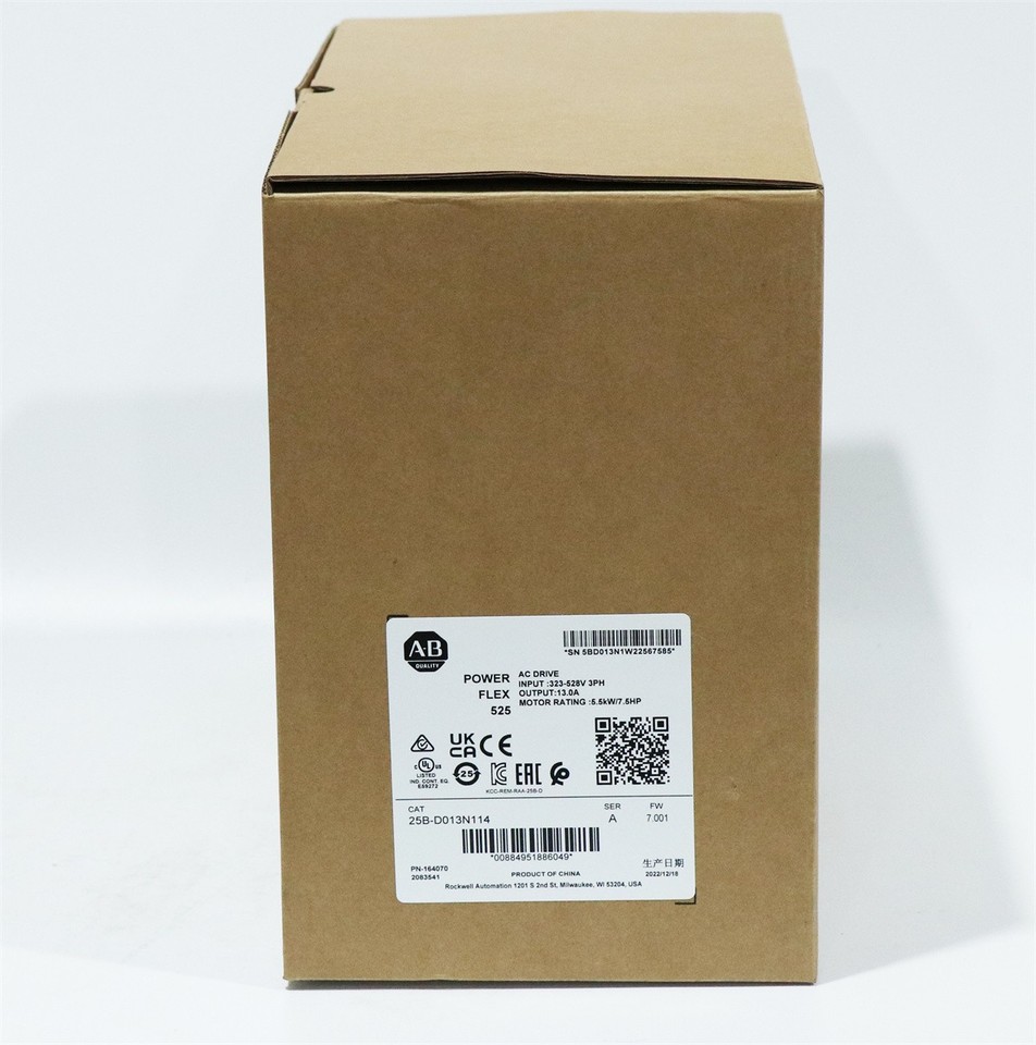 25B-D013N114 PowerFlex 525 5.5kW (7.5Hp) AC Drive Allen Bradley Series ...