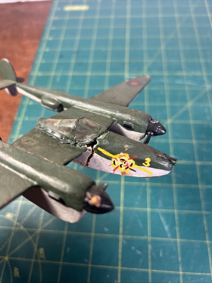 Vintage Wood Model Air Plane WWII Built 1950s-70s Parts Or Restore USA ...