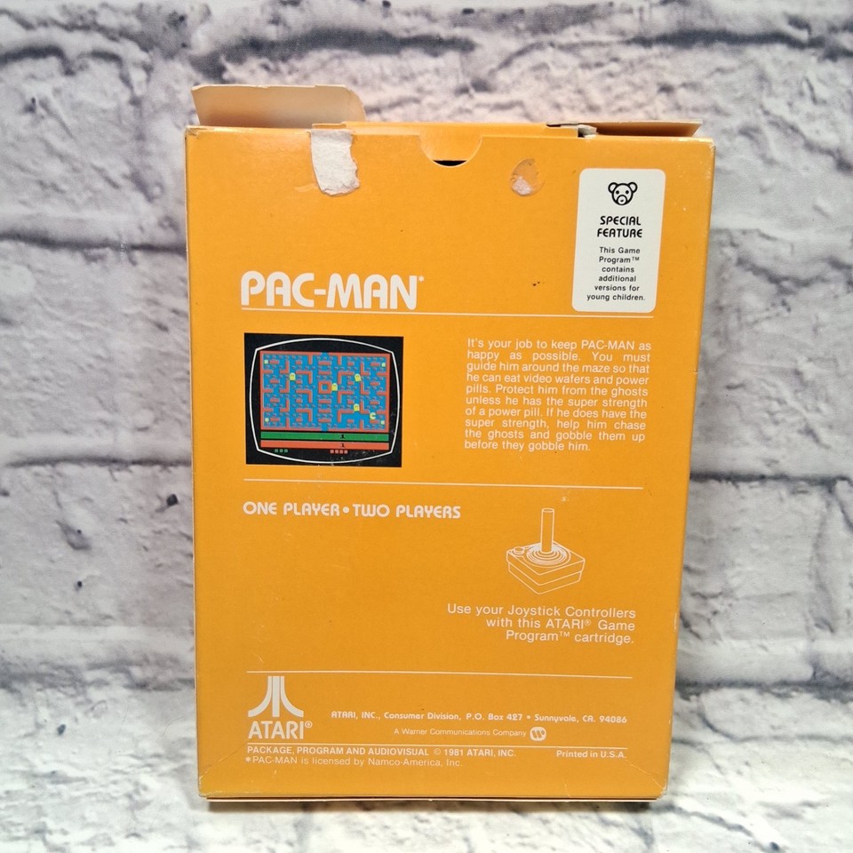 Atari 2600 Pac-Man Game w/ Box & Manual – CX2646 Complete Vintage Set ...