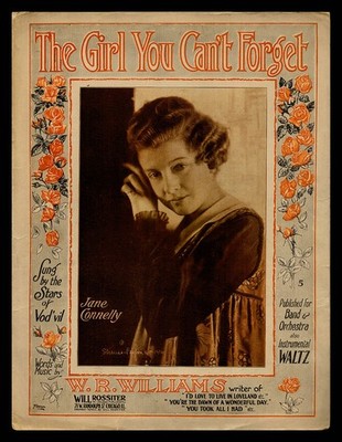 GIRL YOU CAN'T FORGET Williams 1916 JANE CONNELLY Chicago Vintage Sheet ...