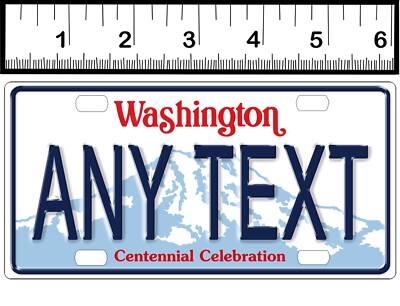 CUSTOM PERSONALIZED ALUMINUM BICYCLE STATE LICENSE PLATE-WASHINGTON ...