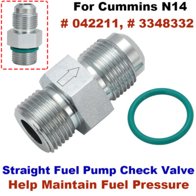 Replace 42211 Fuel Pump Straight Check Valve For Cummins N14 ...