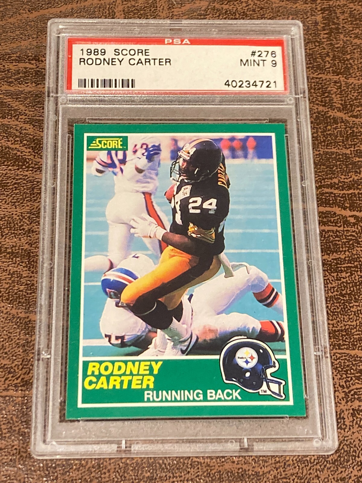 Rodney Carter 1989 Score PSA 9 Mint Graded Card Pittsburgh Steelers ...