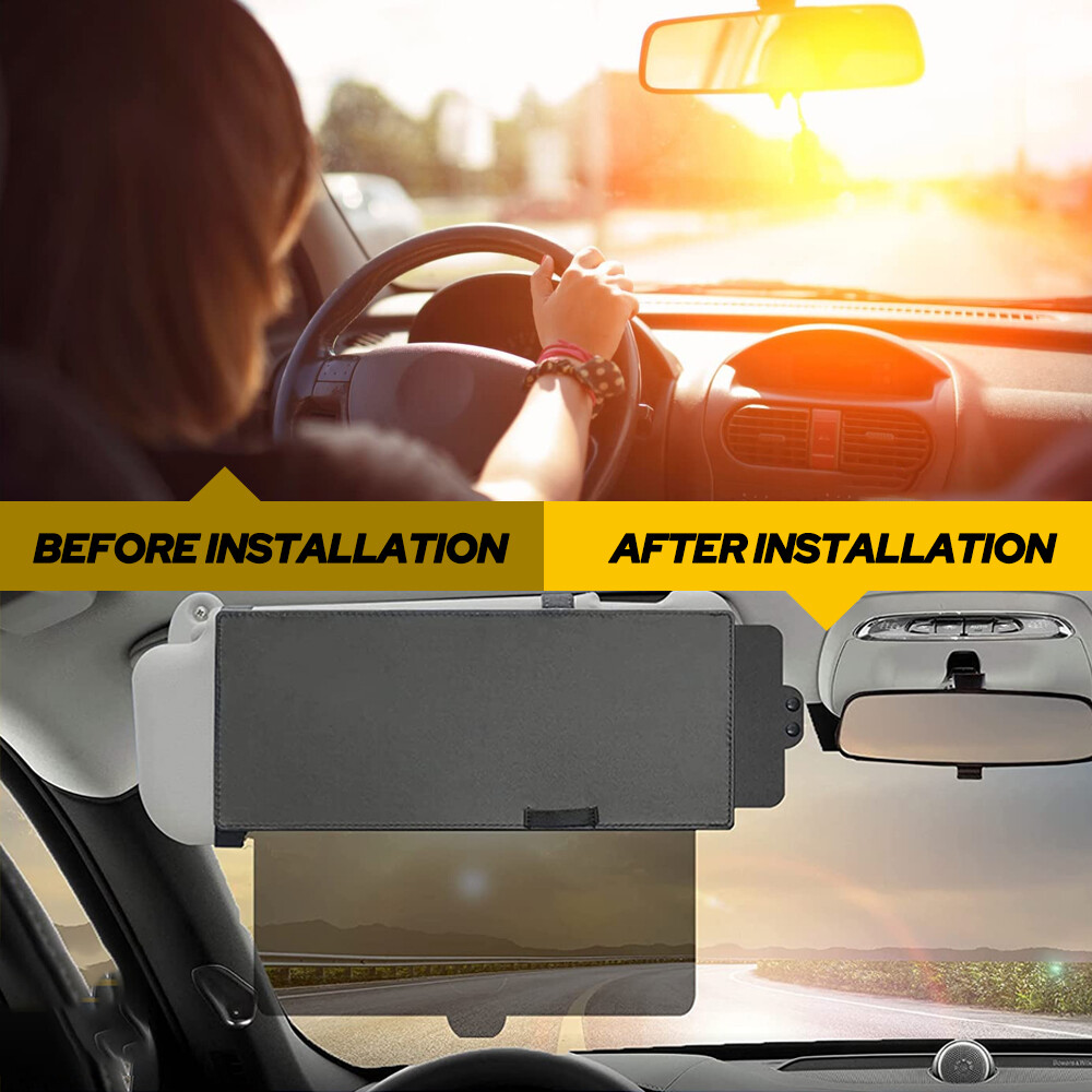 1 Polarized Sun Visor Car Sun Visor Extension Side Sunshade Anti-Glare ...