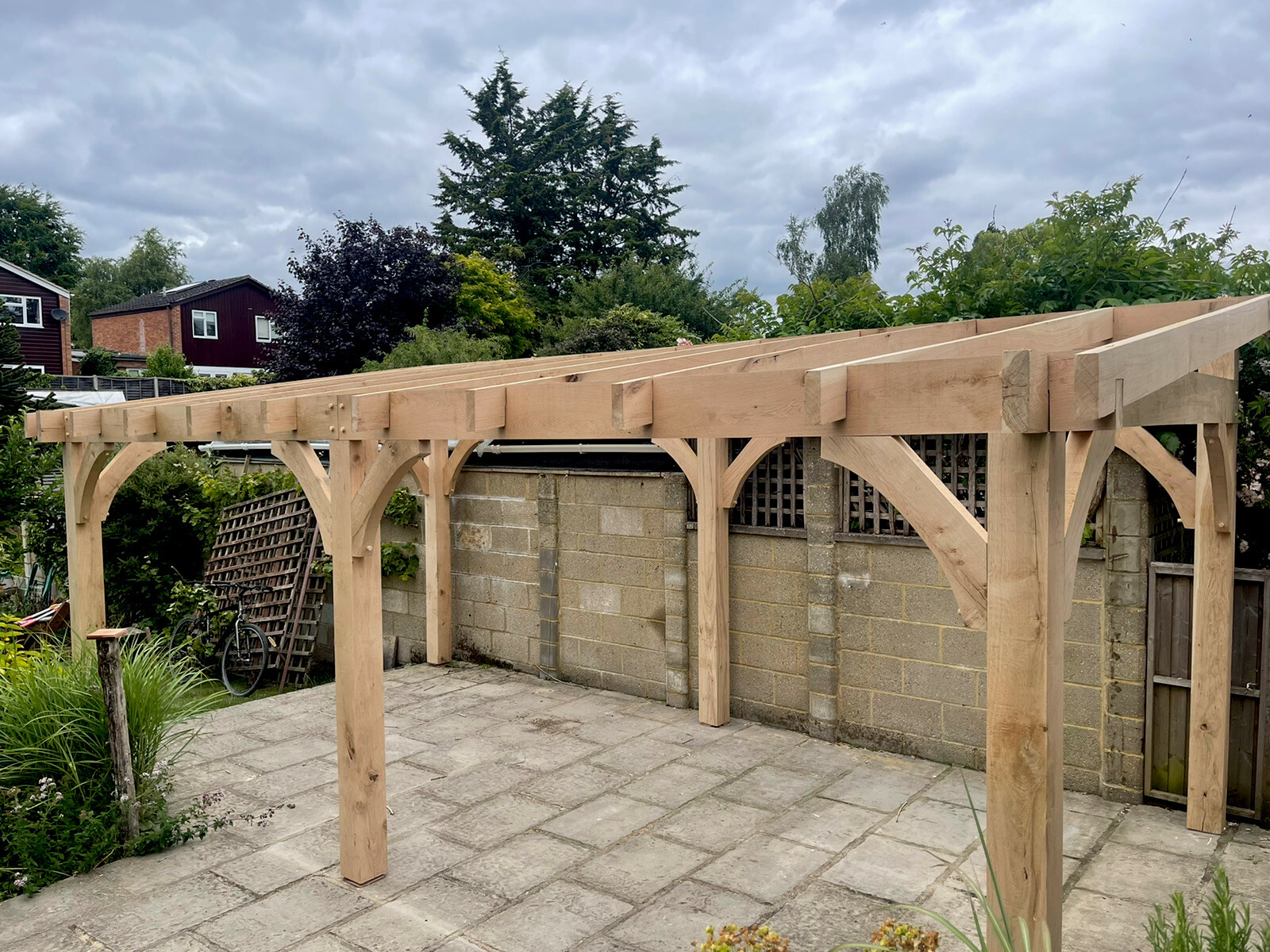 Oak Lean to 6m x 3m Handmade Free Standing | eBay UK