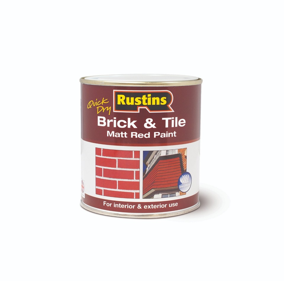 Rustins Quick Dry Brick & Tile Matt Red Paint, interior/exterior use ...