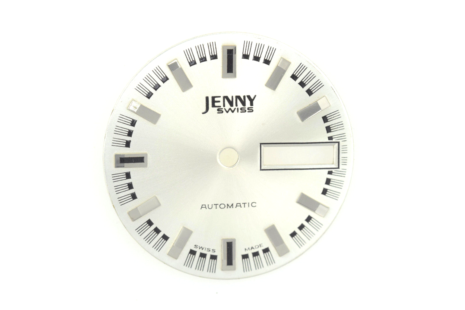 JENNY Automatic Vintage Silver Swiss Watch Dial NOS 27 mm ETA 2789 ...
