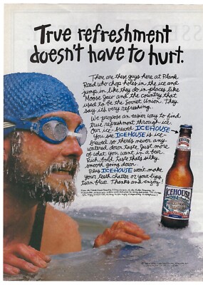 1995 Icehouse Ice-Brewed Beer Plank Road Brewery Alcohol Vintage Print ...