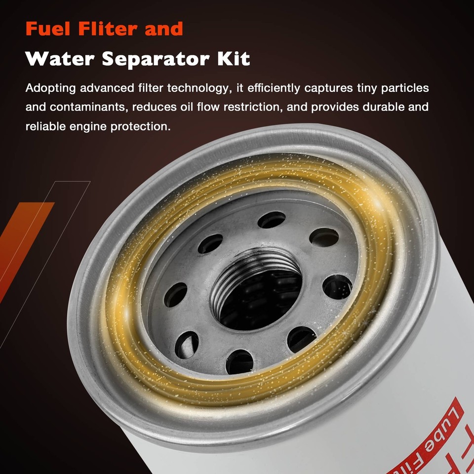 FF5324 FS19594 Diesel Fuel Filter Kit For Dodge Ram 2500 3500 Cummins ...