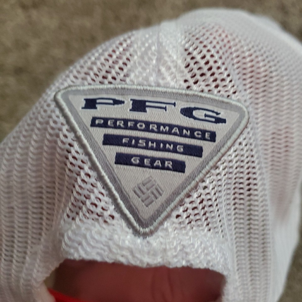 Columbia First One The Water Baseball Hat Mesh Red White PFG hat ...