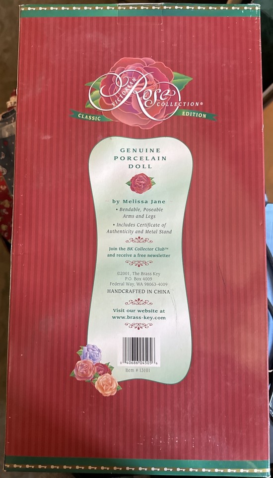 Victorian Rose Collection Porcelain Doll by Melissa Jane 13101 | eBay