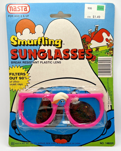 Smurf Sunglasses Smurfling Smurfette Barbie Pink Vintage- New In ...