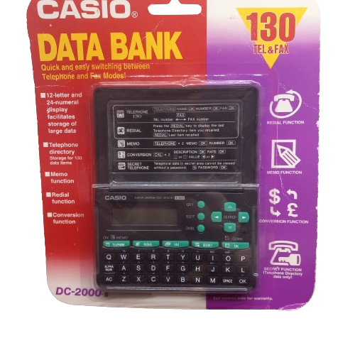 Casio Data Bank 130 TEL & FAX DC-2000-s Vintage | eBay