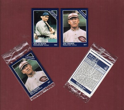 #21-22 JOE JACKSON & JIM THORPE ~ Conlon Collection COLOR factory pack ...