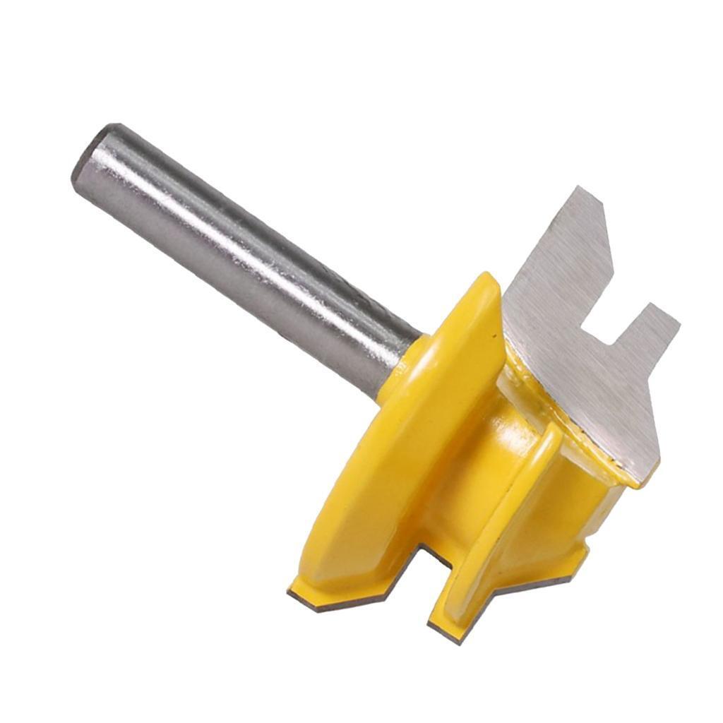 1/4'' Shank 45 Degree Lock Miter Glue Joint Router Bit Wood Milling ...