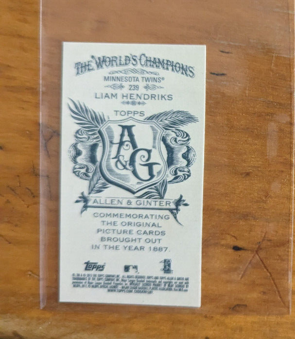 2012 Topps Allen and Ginter Mini A and G Back #239 Liam Hendriks RC ...
