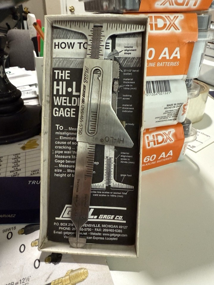 G.A.L. GAGE Co. “HI-LO” Pipe Fit-Up & Welding Gauge Stainless Steel USA ...