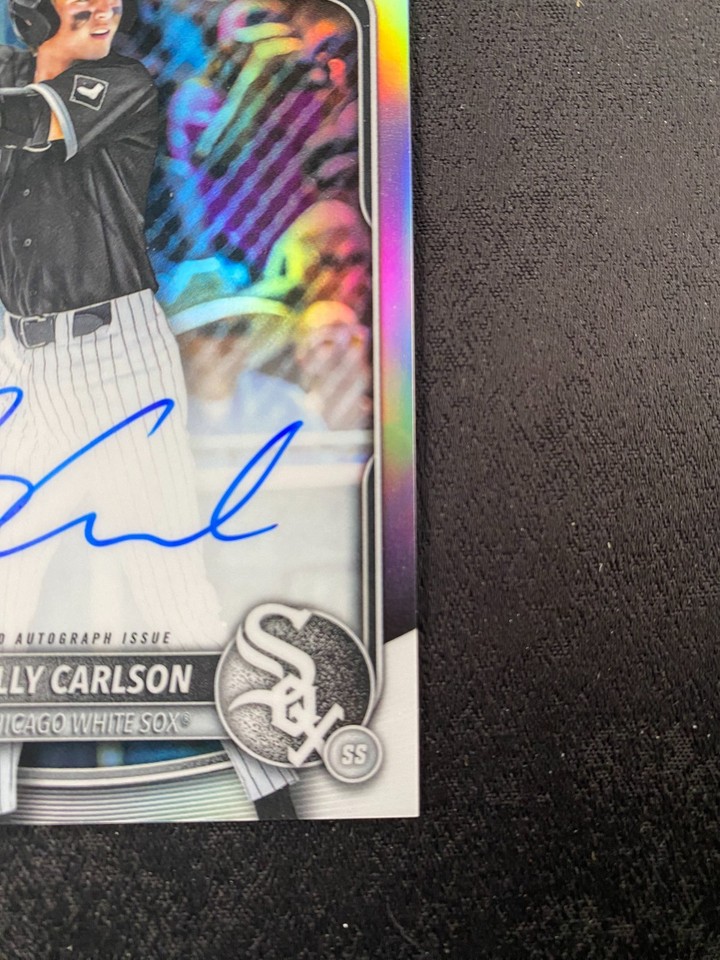 Billy Carlson 2025 Bowman Draft Chrome Prospect Auto 1st Refractor CPA ...