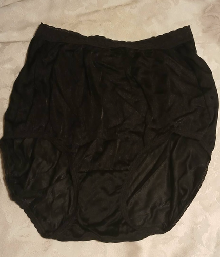 Vintage 80s Panties Briefs Full Cover Nylon Modest Black | eBay